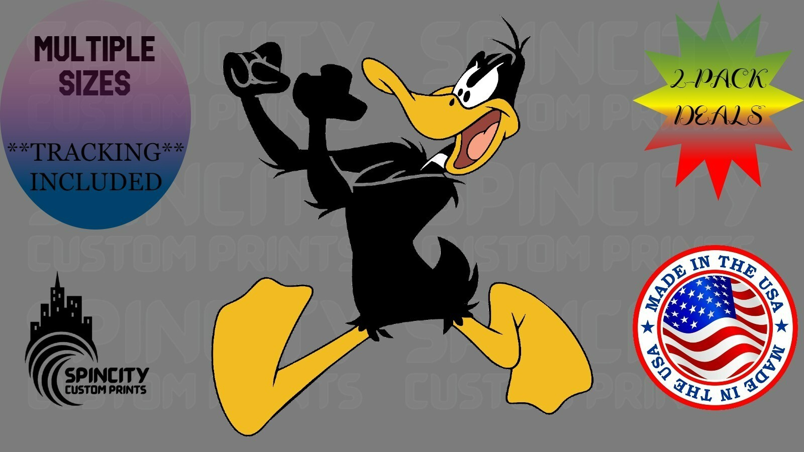 Daffy Duck Fighter Car Window Decal Laptop Sticker | eBay