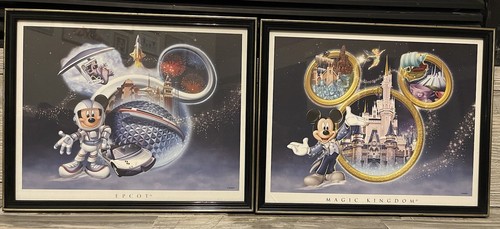 WDW Set of Disney Lithographs Prints In Frames | eBay