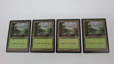 4x FOREST TEMPEST BASIC LAND MTG MAGIC THE GATHERING BASIC LAND X4 NM ...