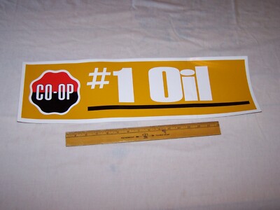 Unused Farm Bureau CO-OP Vinyl Sticker Sign 7"x24" - #1 OIL | eBay