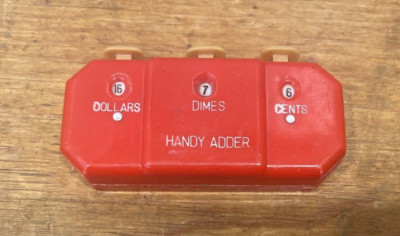 Vintage 1970s Handy Adder - red handheld money counter | eBay