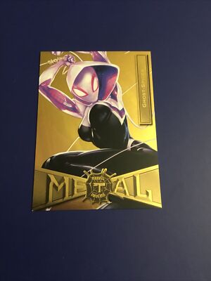 2021 Marvel Universe Skybox Metal Spider-man GOLD parallel Ghost Spider ...