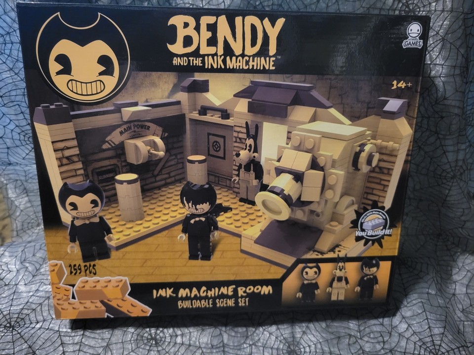 Basic Fun Bendy and The Ink Machine Room Buildable Scene Set w 3 ...