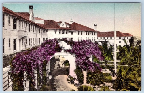 1920s CASA MARINA PORTE COCHERE KEY WEST FLORIDA HAND-COLORED ALBERTYPE ...