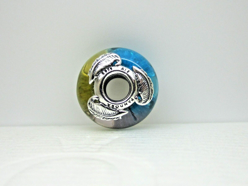 Authentic Pandora #792577C00 Multicolor Murano Glass & Curved Feather ...