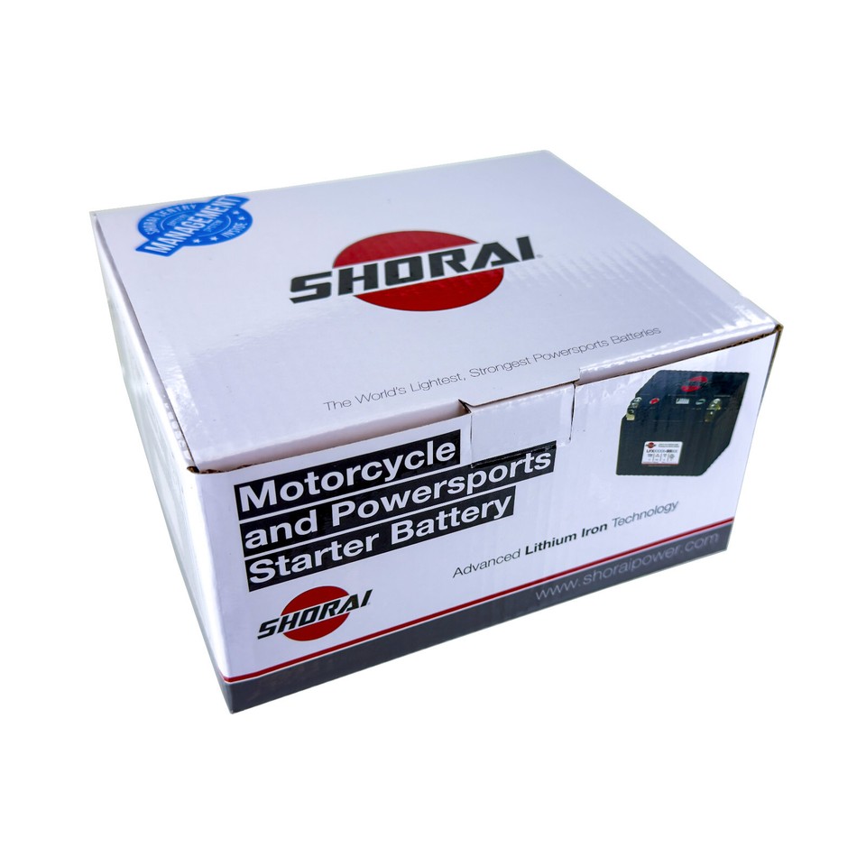 Shorai LFM Battery w/BMS, 4.0Ah 13.2V, 52.8WHr, "L" Type, Low current ...
