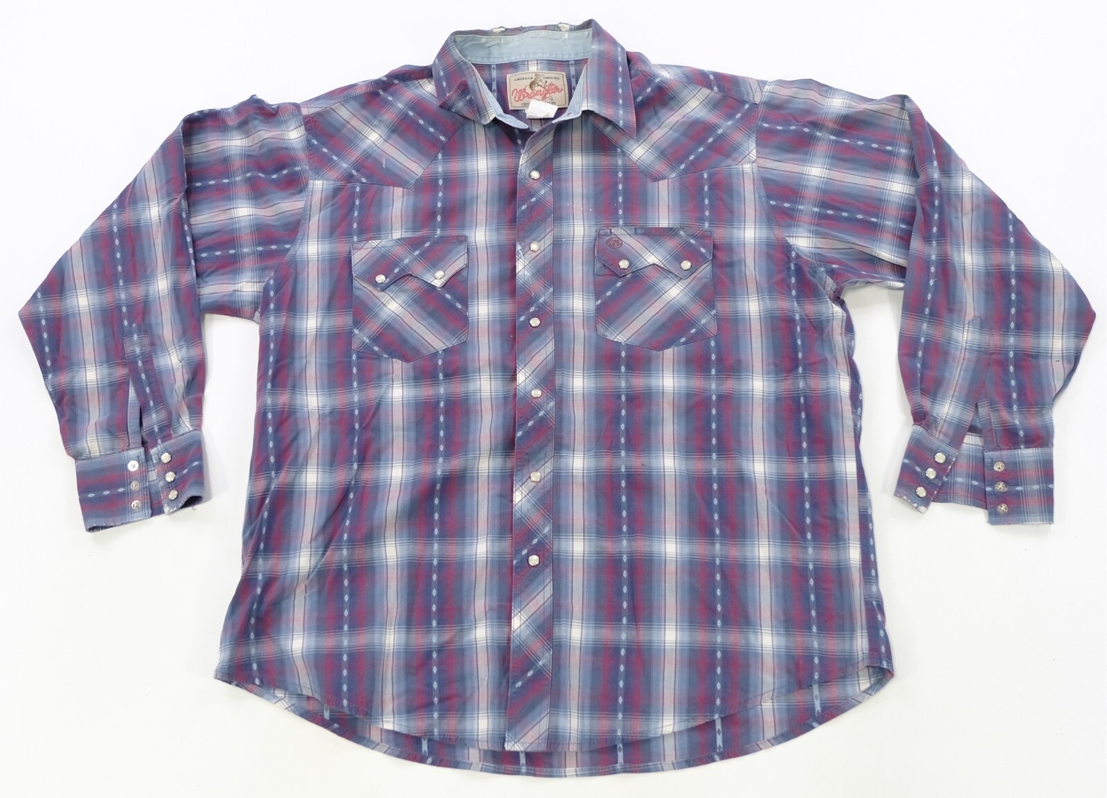 Rare Vintage WRANGLER American Cowboys Checkered Plai… - Gem