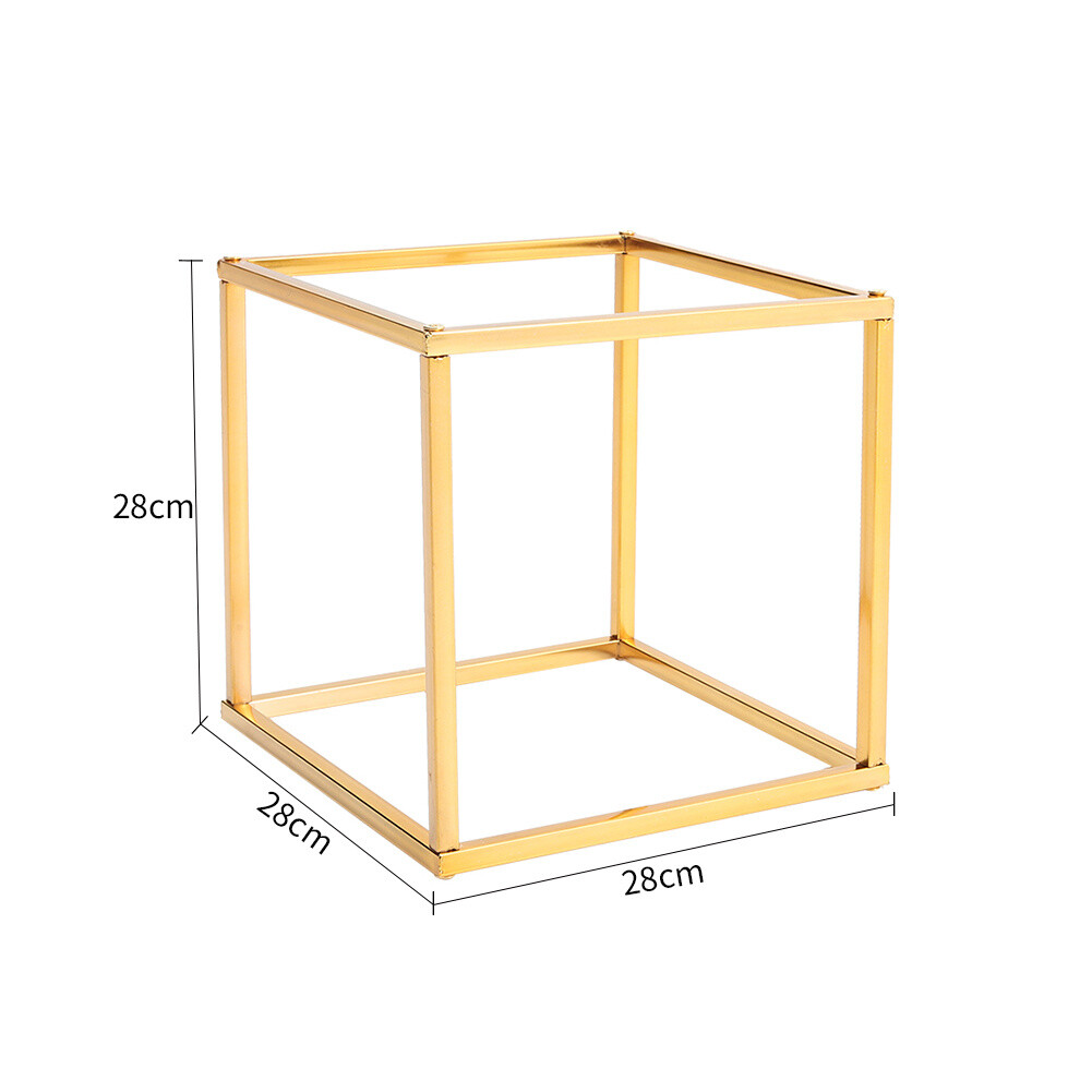 Metal Iron Cube Flower Stand Pedestal Table Centrepiece Wedding Decor ...