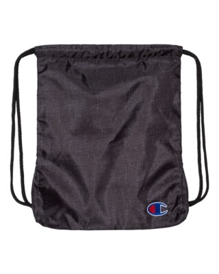 Champion - Drawstring Carry Sack Bag - Heather Black | eBay