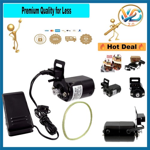 Universal Sewing Machine Motor Kit 110V 100W with Foot Pedal & Belt ...