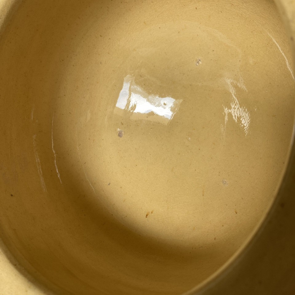 1850's Vintage MOCA WARE Chamber Pot SEAWEED PATTERN Yellow ware ...