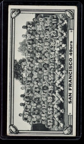 1968 Topps Team Test San Francisco 49ers Lt. Creasing Border Ding GD ...