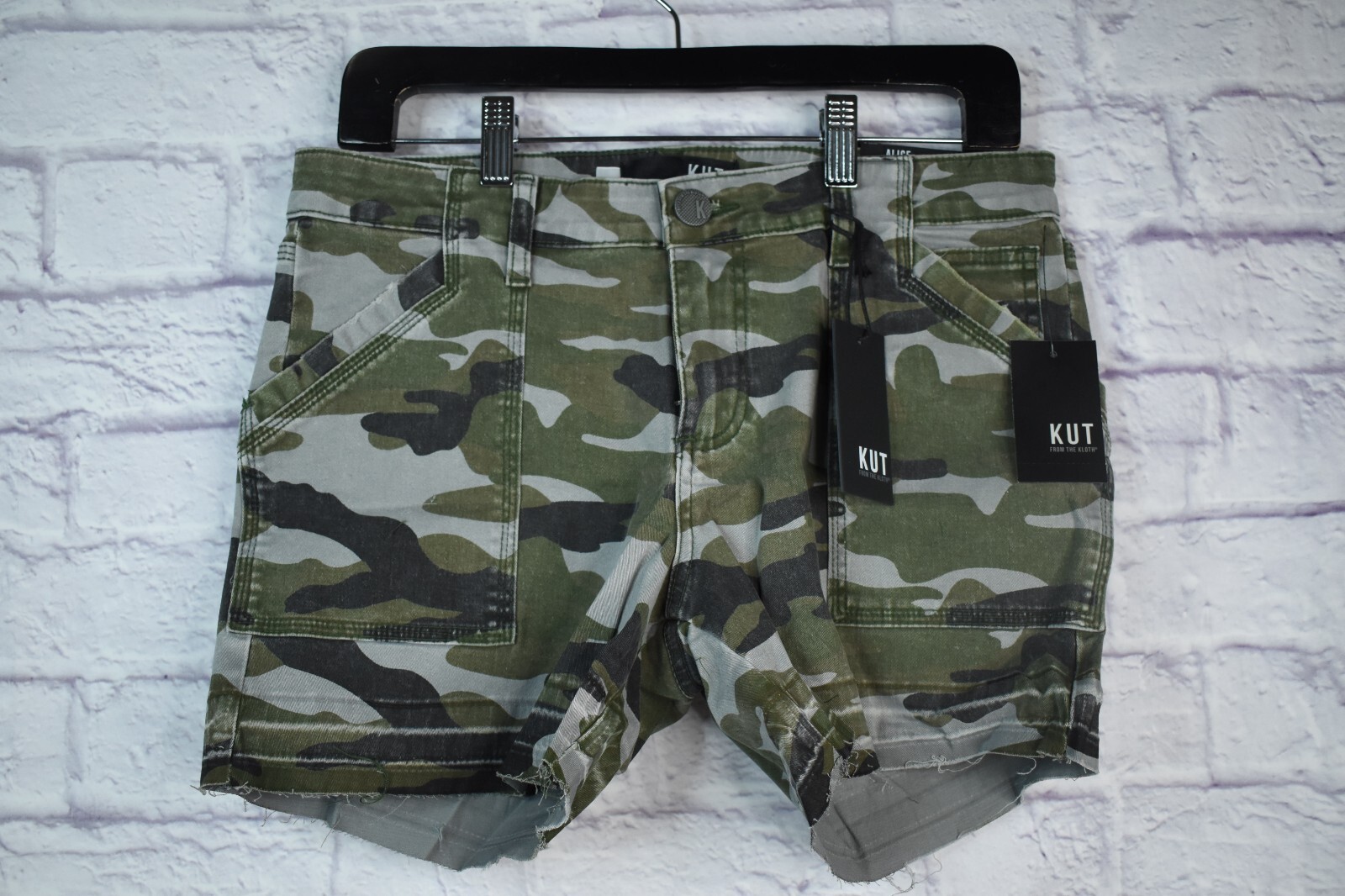 KUT Alice Camo Cutoff Shorts - Womens 6 - NEW | eBay