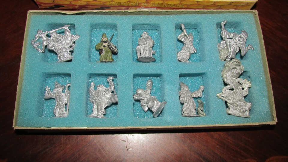 Advanced Dungeons & Dragons 12 metal miniatures Grenadier sets Pewter ...