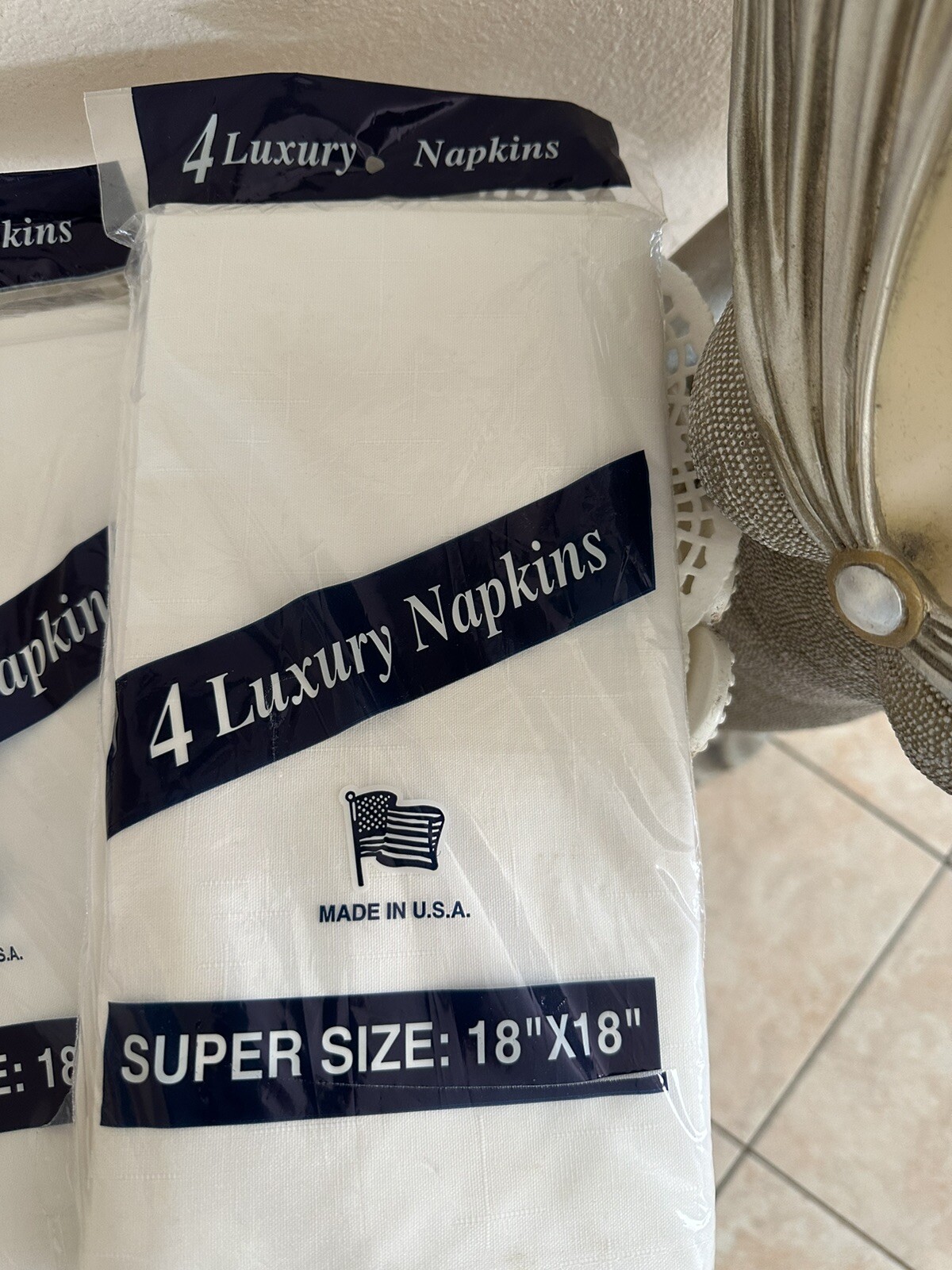Luxury Napkins 8 White 50%Cotton 50% Poly Dinning Home Linen Hostess ...