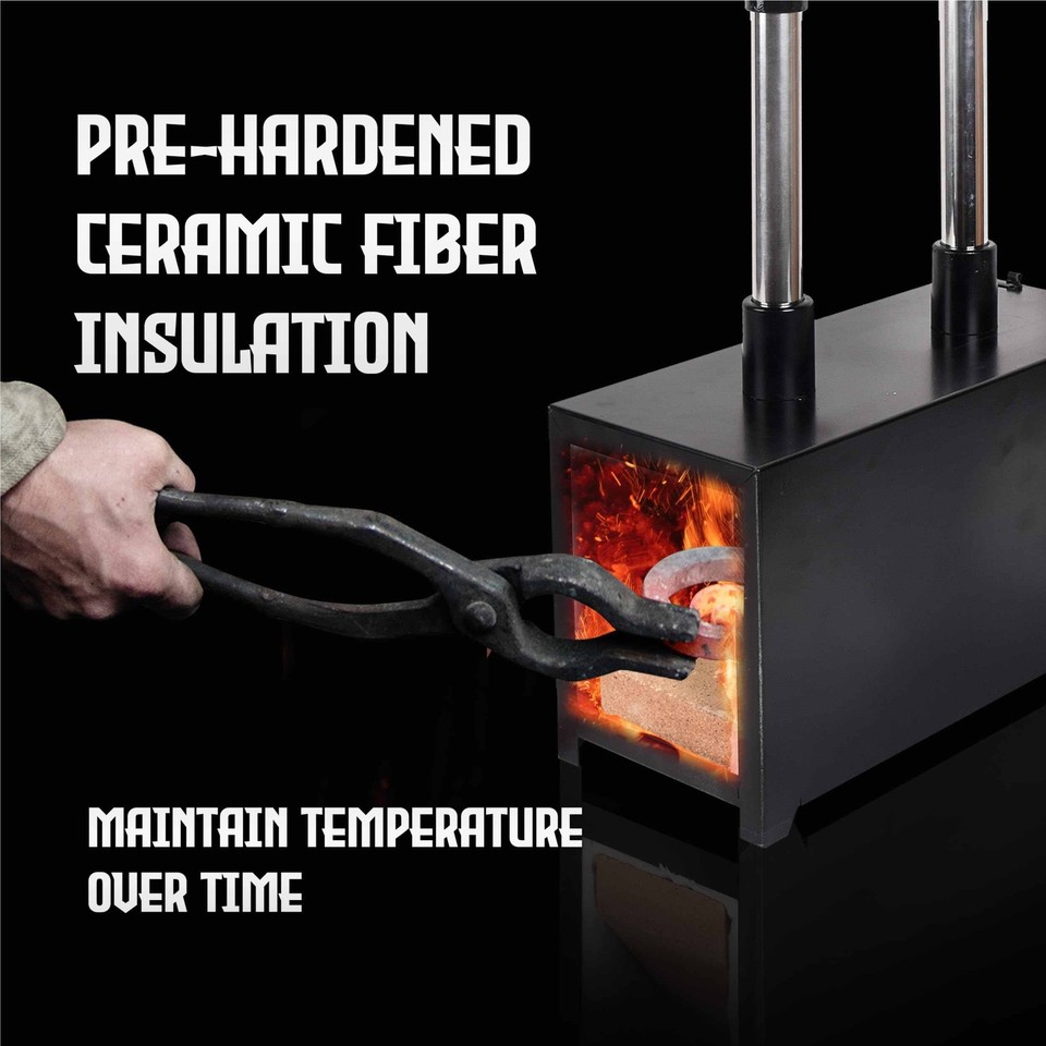 2Burners Gas Propane Forge Knife Furnace Blacksmiths Farrier Metal ...