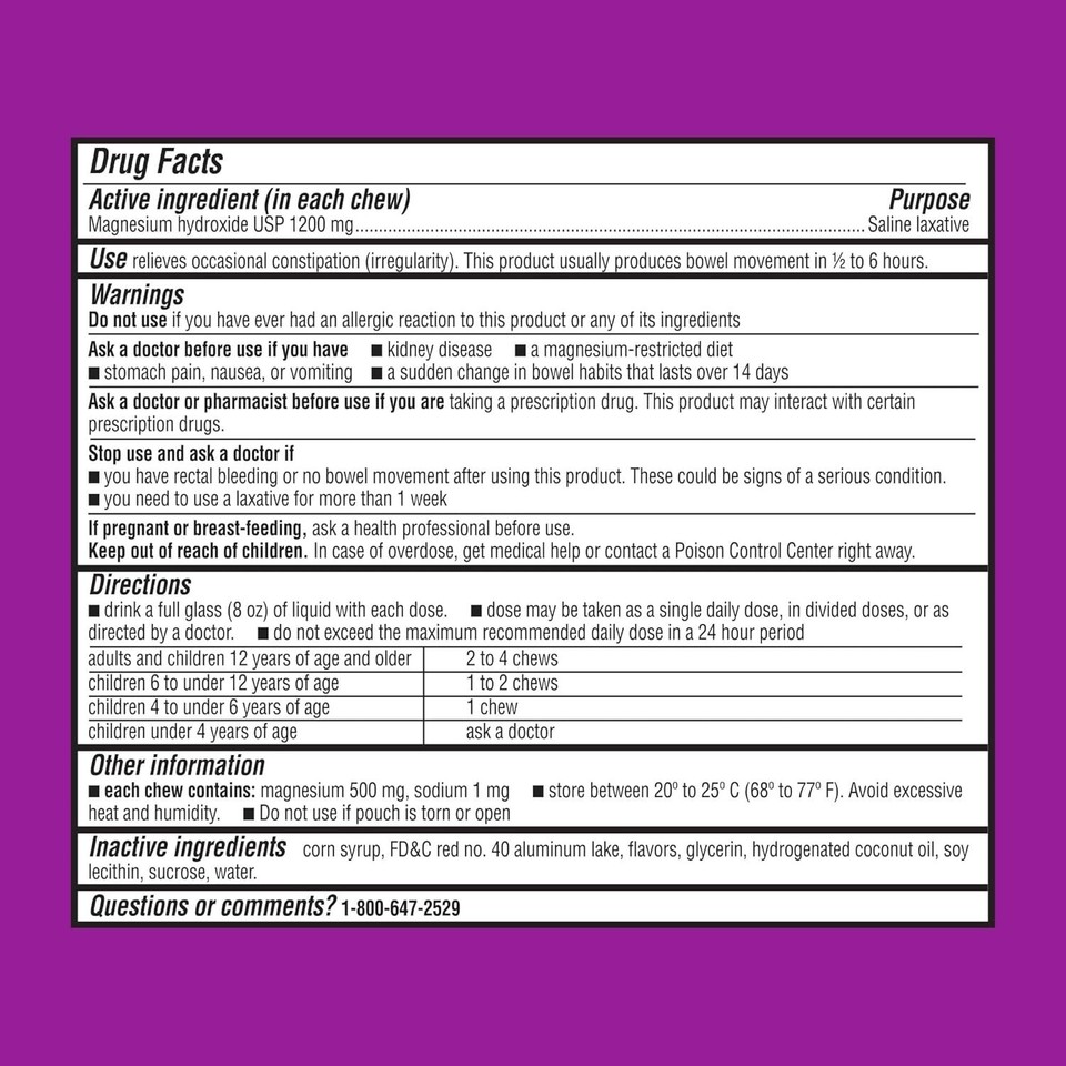 MiraFAST Soft Chews Fast Constipation Relief 30min Gentle Magnesium ...