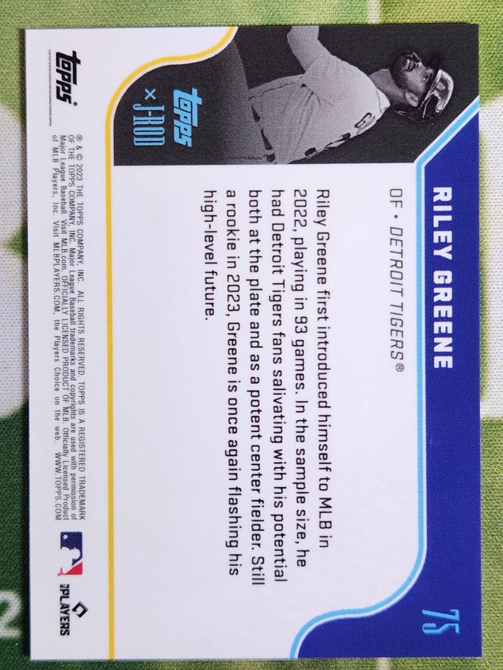 2023 Topps x J-Rod Show Out Collection RILEY GREENE Rainbow Foil 89/99 ...