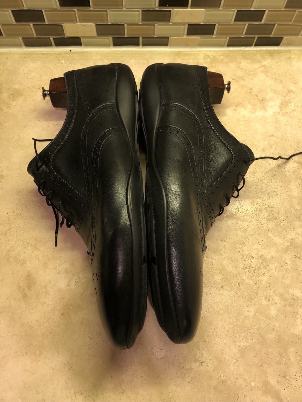 ED MEIER Eduard Shoes Black Leather Goodyear Welt Size 12 Handmade ...