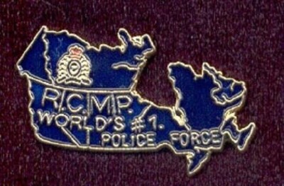 RCMP #1 Police Force Map of Canada Canadian Mounted Hat Badge Crest ...