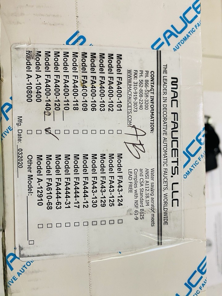 Mac Faucets Modern Battery Powered Hands Free Faucet FA400-1400 ...