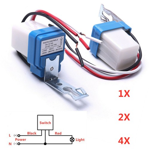 1/2/4pcs AC/DC 24V Dusk to Dawn Automatic Photocell Light Sensor ...