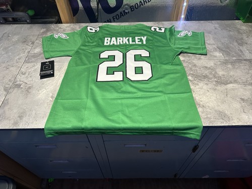 NWT Youth Medium Philadelphia Eagles Saquon Barkley Throwback Kelly Green Jersey | eBay