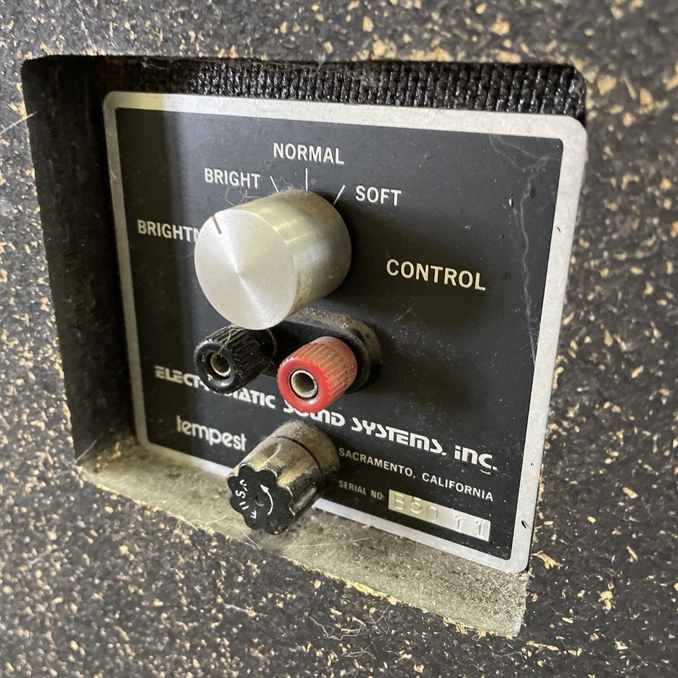 Vintage ONE Electrostatic Sound Systems TEMPEST Speakers VERY RARE 12s ...