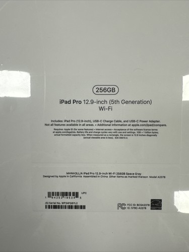 Apple iPad Pro (5th Generation) A2378 256 GB, Wi-Fi, 12.9 in - Space ...