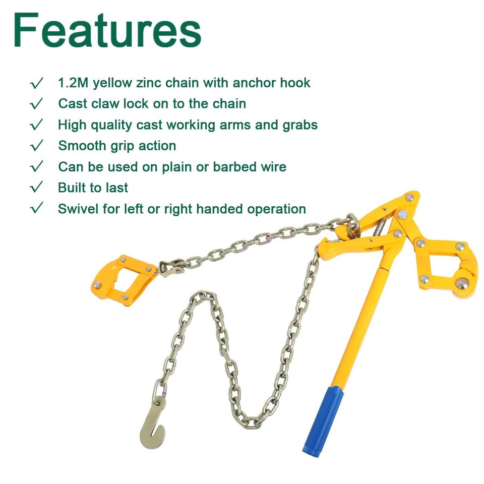 Fence Chain Strainer Barbed Wire Stretcher Chain Link Puller Tightener ...
