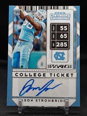JASON STROWBRIDGE 2020 CONTENDERS DRAFT AUTO ROOKIE DOLPHINS TAR HEELS ...