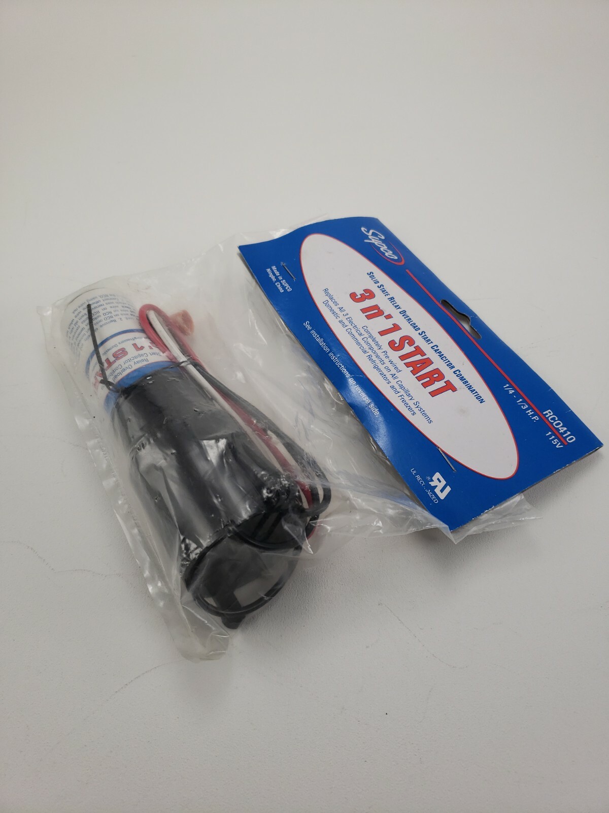 SUPCO Relay Overload Start Run Capacitor 1/4 1/3 HP 3 n' 1 RCO410 ...