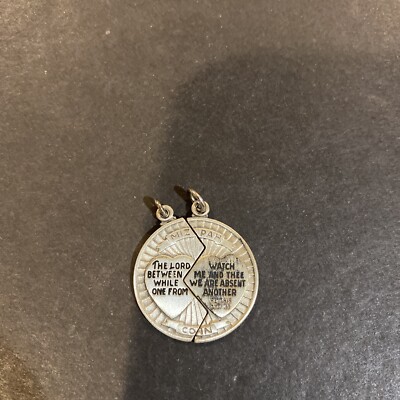 Vintage Lumin Sterling Silver 925 Mitpah Coin The Lord Watch Half ...