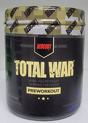 REDCON1 TOTAL WAR Pre-Workout 30 Servings Energy Focus Blue Raspberry ...