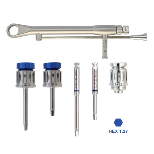 Implant Screwdriver Hex 1.27 Driver Dental Torque Wrench Ratchet MIS ...