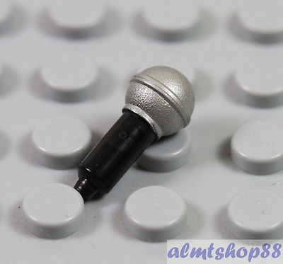 LEGO - Black Silver Microphone Minifigure Accessory Pop Star Disco ...