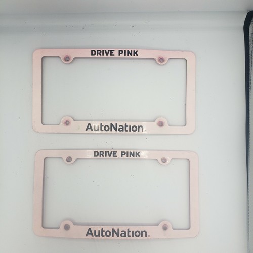 2x Drive Pink Auto Nation Aluminum License Plate Frame | eBay