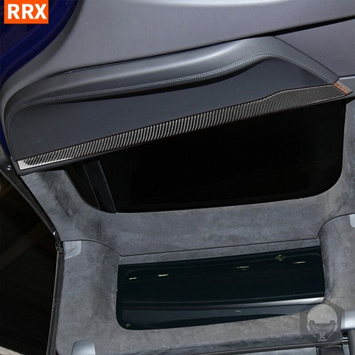 Inner Door Panel Trim Strips Real Carbon Fiber For Tesla Model X 2016 ...