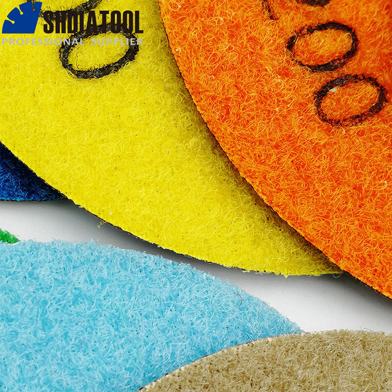 7pcs Dia 4" / 100mm Dry Diamond Sanding Disc Flexible Polishing Pads ...