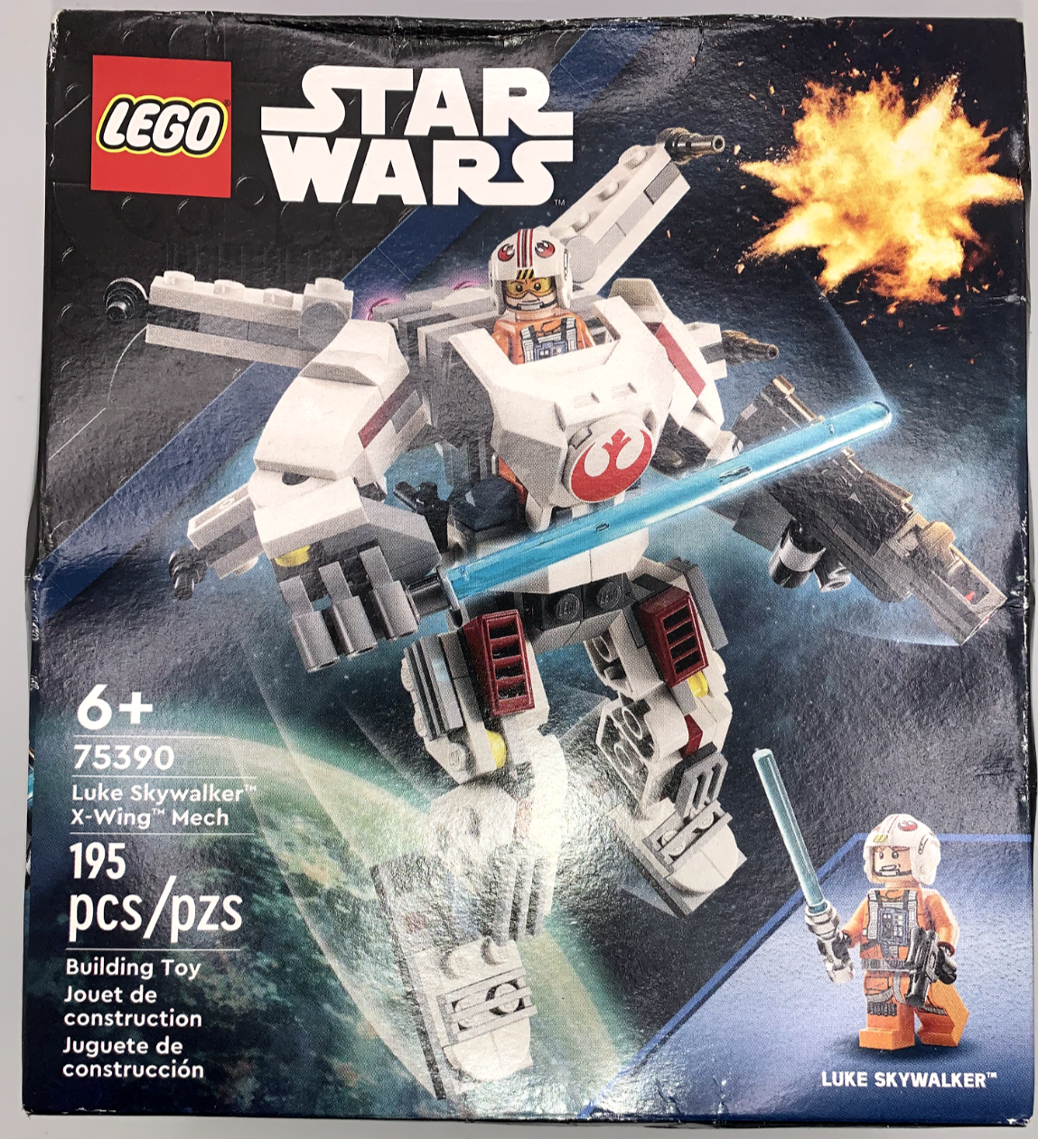 LEGO Star Wars Luke Skywalker X-Wing Mech Buildable Action Figure 75390 ...