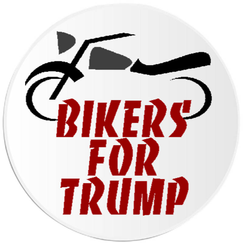 Bikers For Trump - 10 Pack Circle Stickers 3 Inch - Donald Vote ...