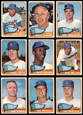 1965 Topps Los Angeles Dodgers Team Set 1965 World Series Champs! 3 ...