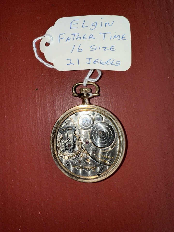 1916 Elgin Father Time 21 Jewels Pocket Watch | eBay
