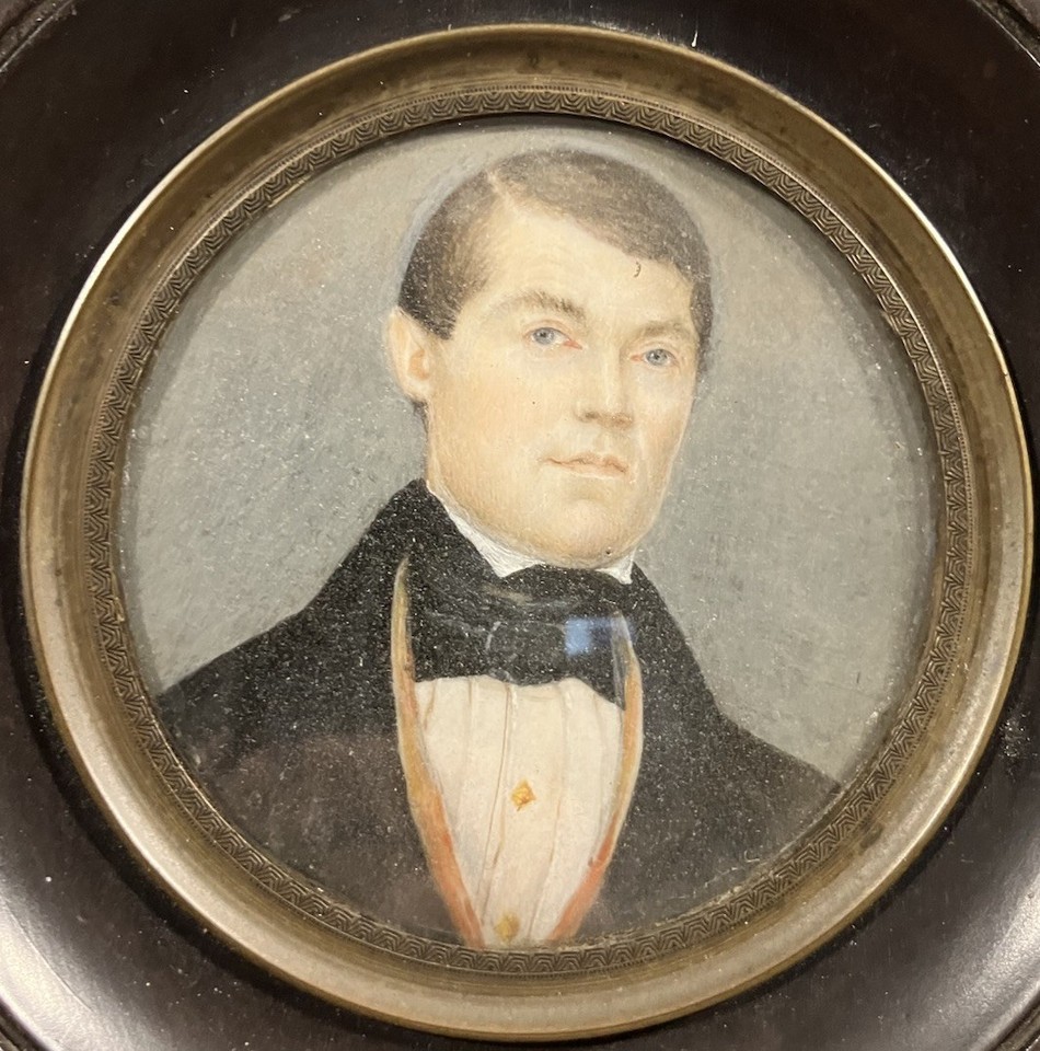 19th Century Miniature Representing A Distinguished Man German School ...