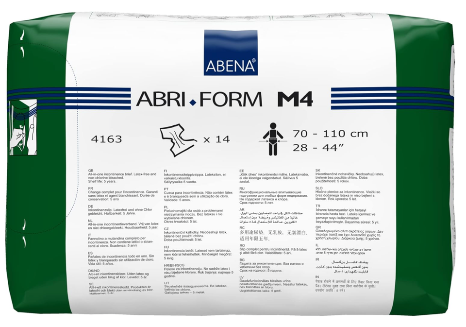 Abena Abri-Form Comfort Plastic-Backed Briefs, Level 4, (Medium To ...