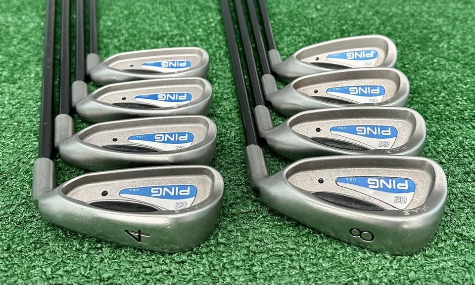 PING G2 Iron Set 4-PW+SW Black Dot, Stiff PING TFC 100 Graphite, Men's ...