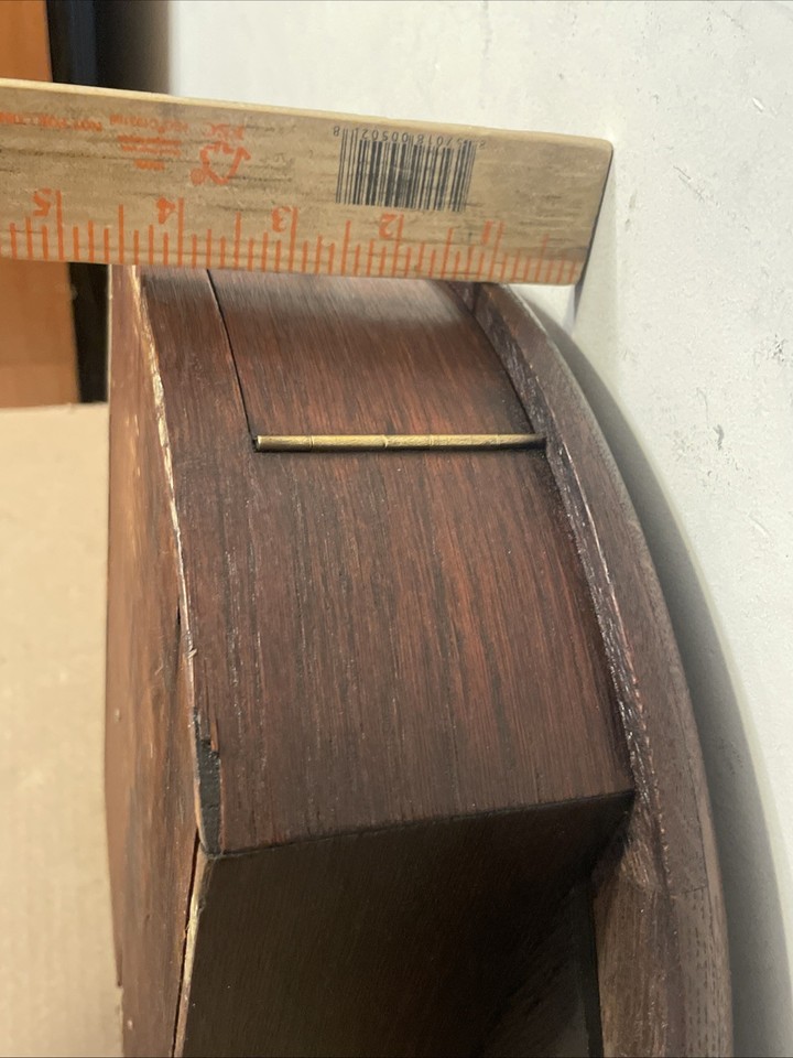 Antique Ansonia Round Oak Gallery Wall Clock To Restore | eBay