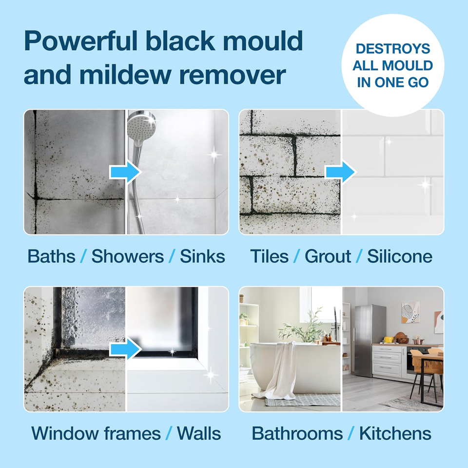 Mould Spray, Effective Mould Spray & Mildew Cleaner, Removes Mouldy ...