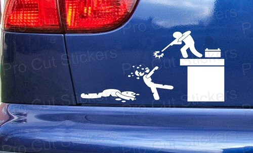 Shooting Zombies Funny Novelty Wall Art Custom Car Window Bumper ...