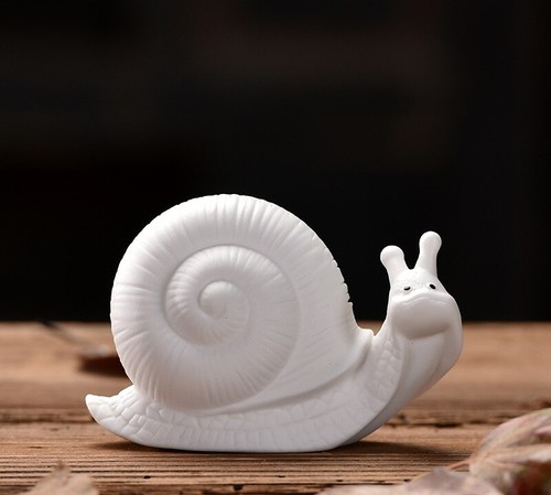 New On Sales Ceramic Snail Statue Small Tea Pet Purple Clay Ornament ...
